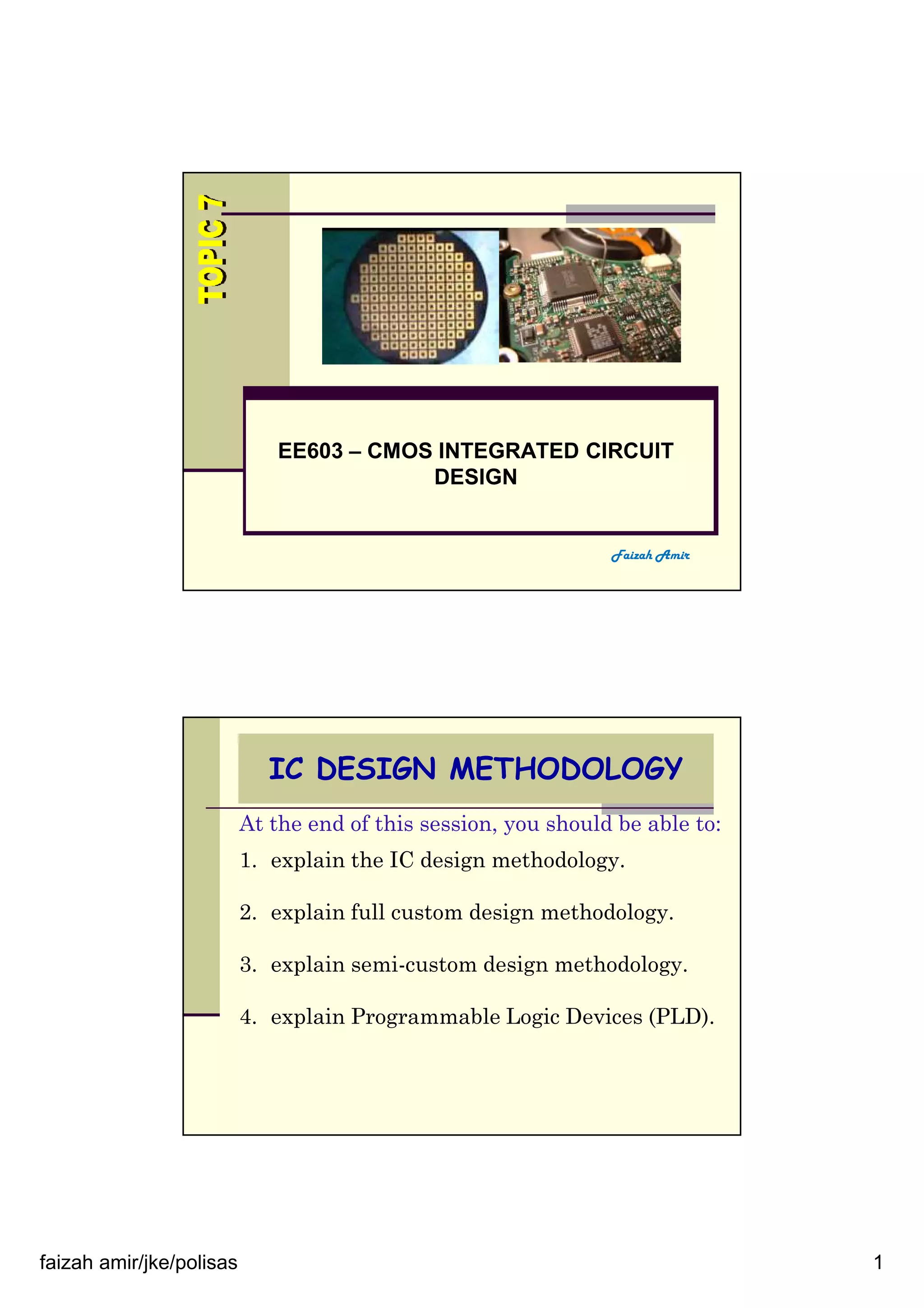 CMOS Topic 7 -_design_methodology | PDF
