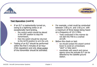 Aircraft Communication Topic 7 elt, cvr and fdr | PDF