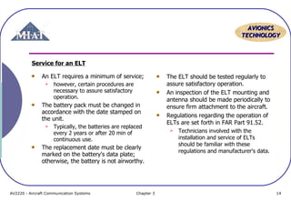 Aircraft Communication Topic 7 elt, cvr and fdr | PDF