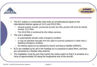 Aircraft Communication Topic 7 elt, cvr and fdr | PDF