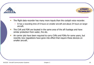 Aircraft Communication Topic 7 elt, cvr and fdr | PDF