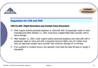 Aircraft Communication Topic 7 elt, cvr and fdr | PDF