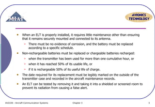 Aircraft Communication Topic 7 elt, cvr and fdr | PDF