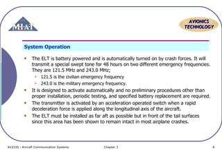 Aircraft Communication Topic 7 elt, cvr and fdr | PDF
