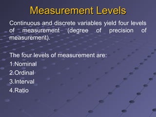 Topic 7 measurement in research | PPT