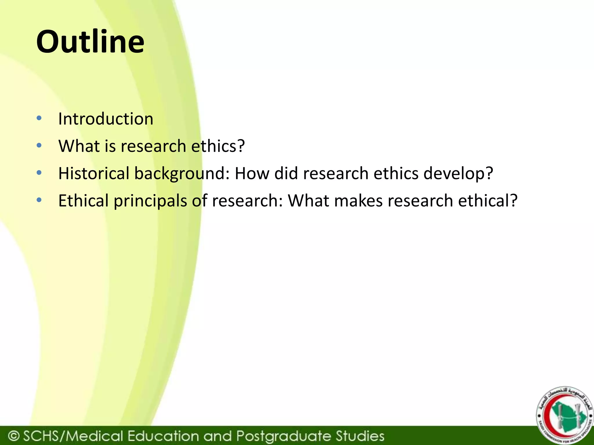 SCHS Topic7 research ethics | PPTX