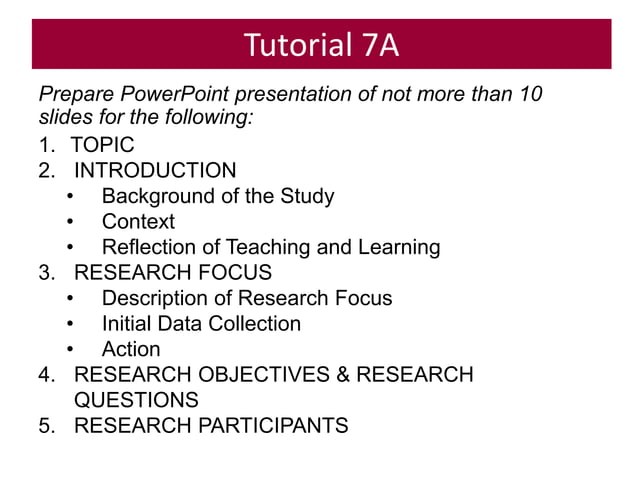 TSL3133 Topic 7 Action Research Planning & Proposal | PPT