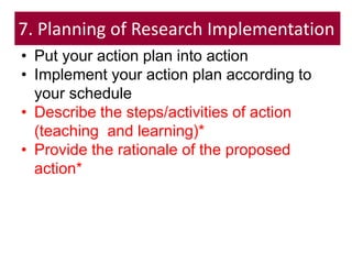 TSL3133 Topic 7 Action Research Planning & Proposal | PPT