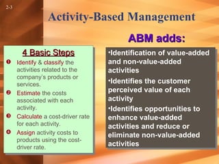 Topic 7b activity based management sem 2 1516 | PPT
