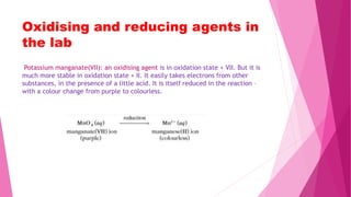 Topic 7 oxidation and reduction | PPTX