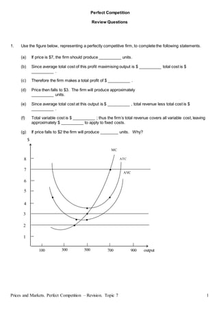 Topic 7 perfect competition revision (3) | DOC | Business Accounting ...