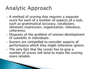 Topic 7 Scoring, Grading and Assessment Criteria | PPTX | Standardized ...
