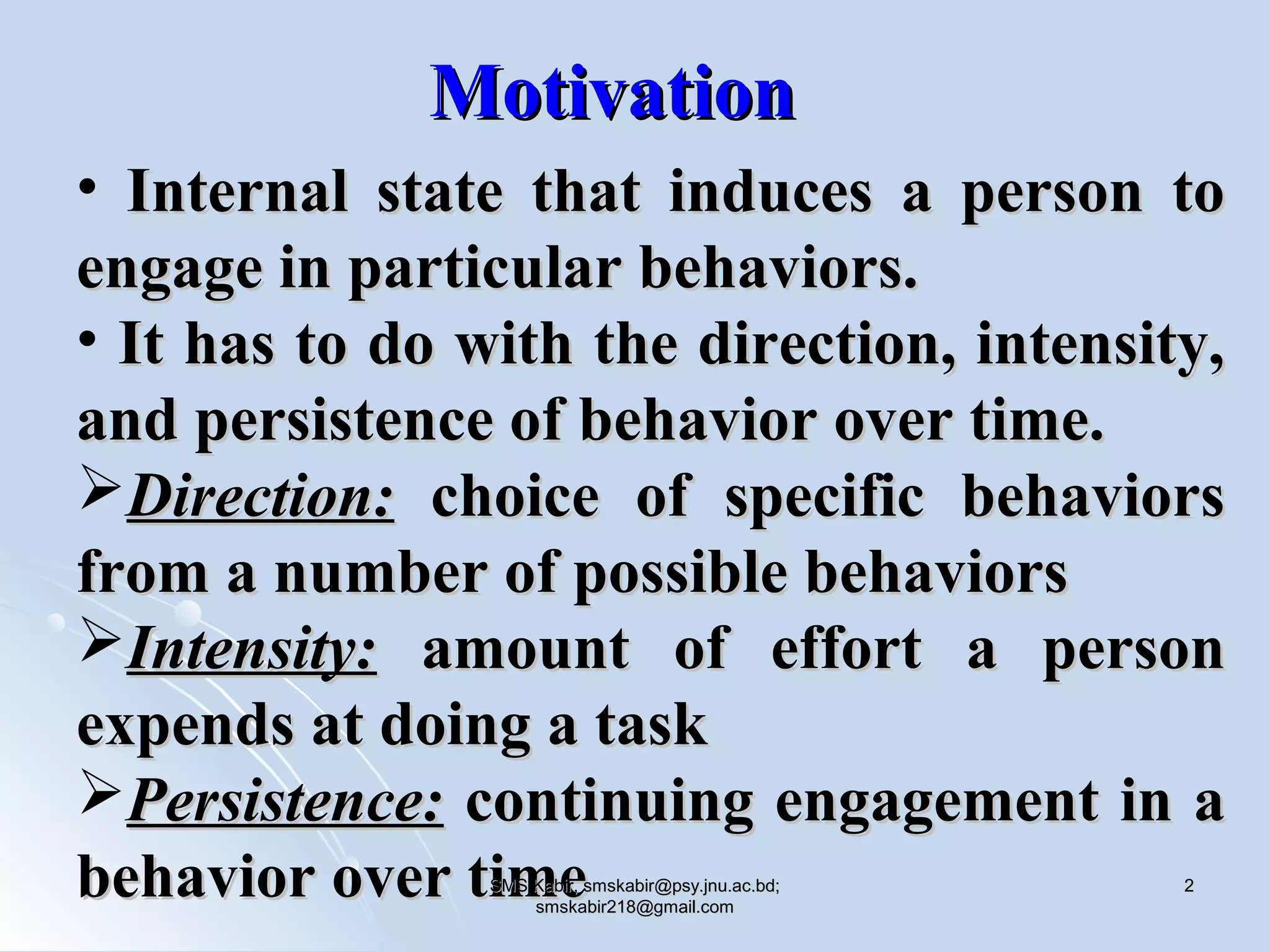Theories of Employee Motivation | PPT