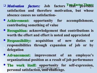 Theories of Employee Motivation | PPT