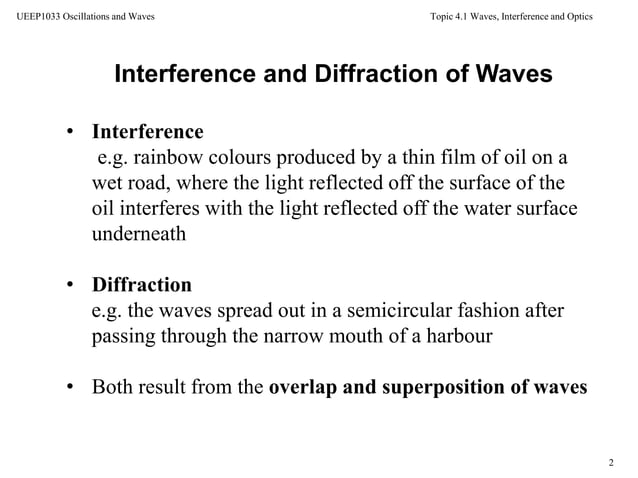 Topic 7 wave interference | PPT