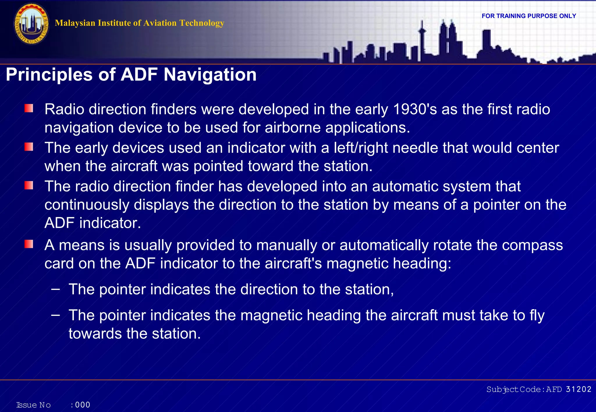 Aircraft Communication Topic 8 automatic direction finder | PDF