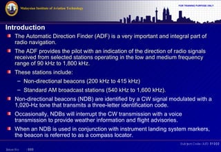 Aircraft Communication Topic 8 automatic direction finder | PDF