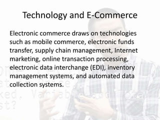 Communication Technology- E-Commerce Platform | PPTX