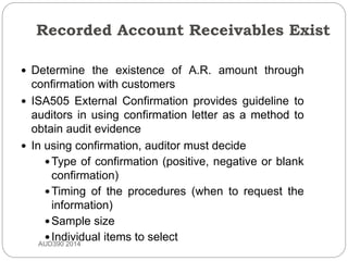 Topic 8 audit of revenue & receipts cycle + acc receivable | PPT