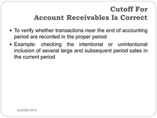 Topic 8 audit of revenue & receipts cycle + acc receivable | PPT