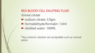 TOPIC 8 BLOOD CELL COUNT.pptx | Blood Disorders | Diseases and Conditions