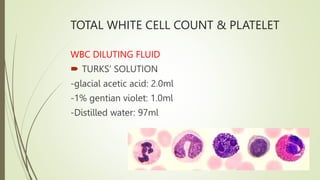 TOPIC 8 BLOOD CELL COUNT.pptx | Blood Disorders | Diseases and Conditions