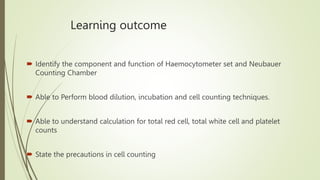 TOPIC 8 BLOOD CELL COUNT.pptx | Blood Disorders | Diseases and Conditions