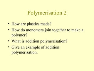 Topic 8 Plastics Learning Outcomes | PPT