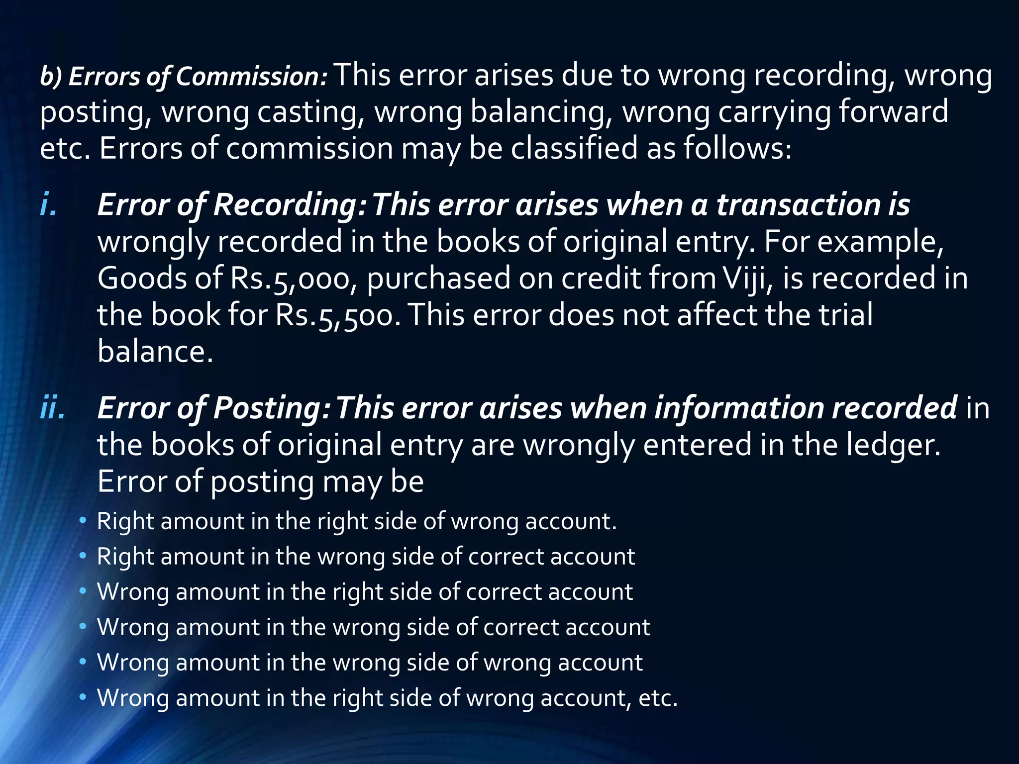 Topic 8 rectification of errors n | PPTX