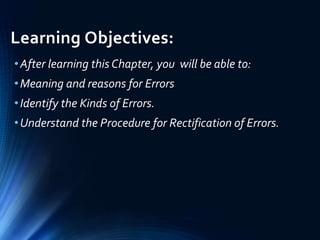 Topic 8 rectification of errors n | PPTX