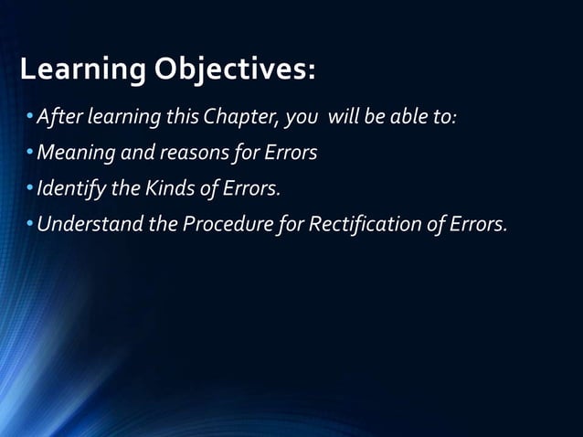 Topic 8 rectification of errors n | PPT
