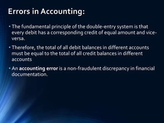 Topic 8 rectification of errors n | PPTX