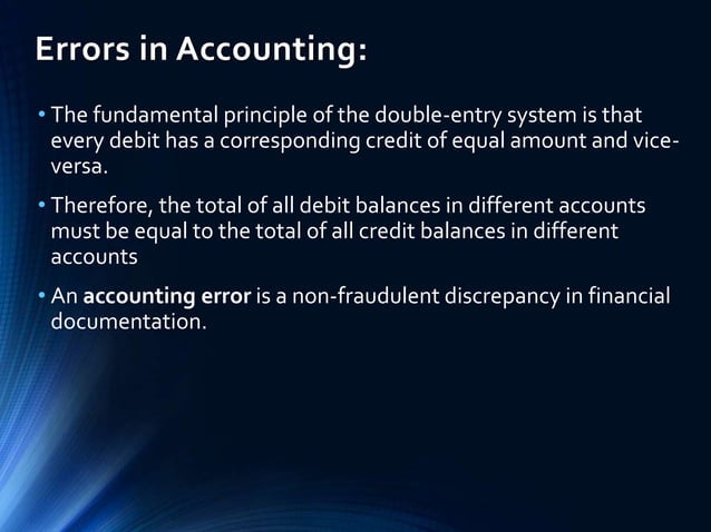 Topic 8 rectification of errors n | PPT