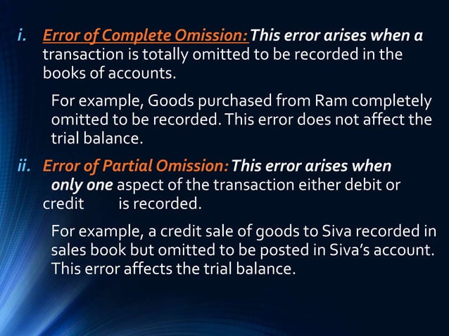 Topic 8 rectification of errors n | PPT