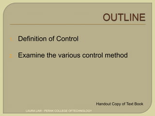 2015 DMC2523 Topic 8 the control process | PPTX