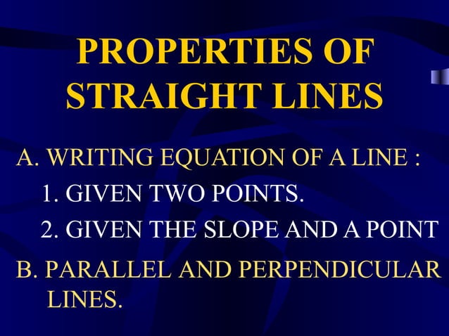 Topic 8 (Writing Equations Of A Straight Lines) | PPT