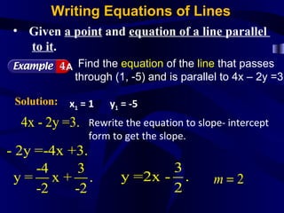 Topic 8 (Writing Equations Of A Straight Lines) | PPT