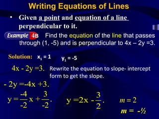 Topic 8 (Writing Equations Of A Straight Lines) | PPT