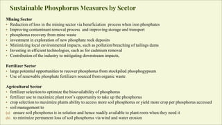 Sustainable phosphate use | PPT