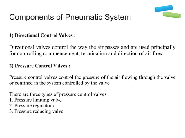 Preliminaries of Pneumatics (Basic Components Details) | PPT