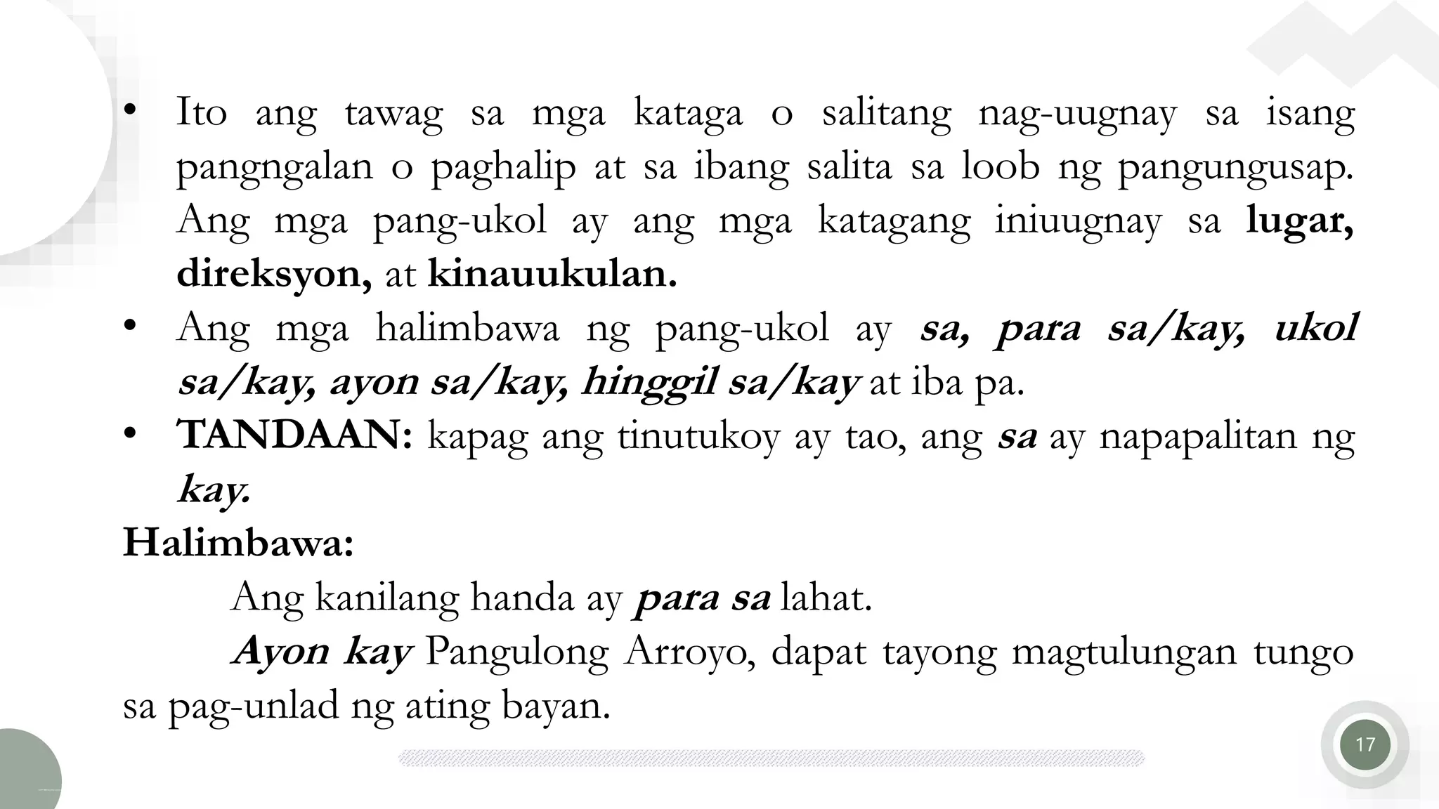 Topic 9- Pang angkop, Pangatnig, Pang ukol, Pantukoy.pptx