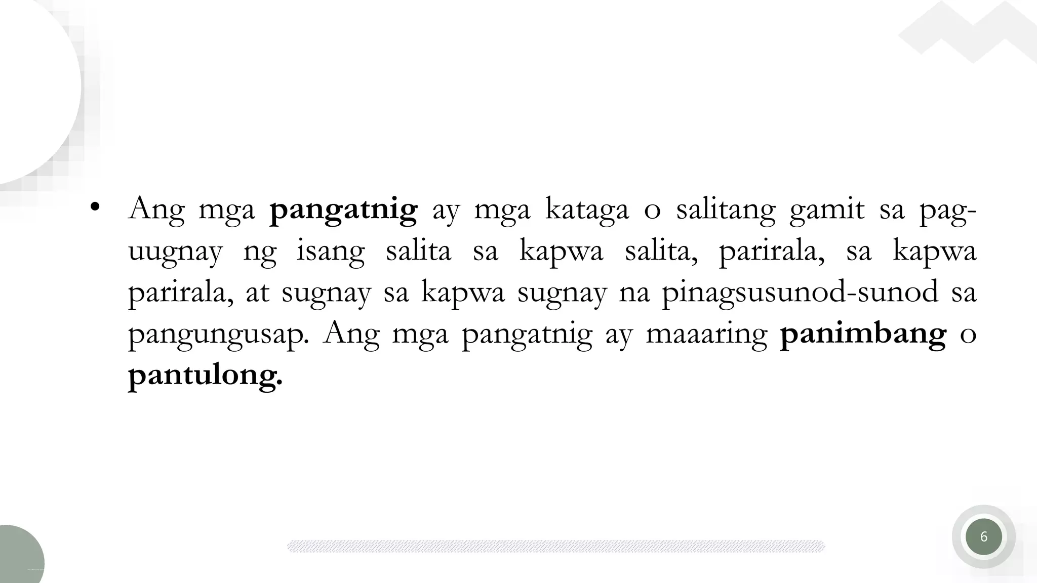 Topic 9- Pang angkop, Pangatnig, Pang ukol, Pantukoy.pptx