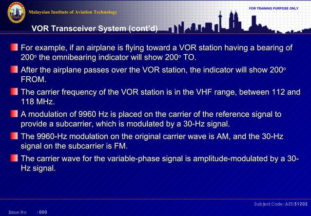 Nav Topic 9 vhf omni range (vor) | PDF