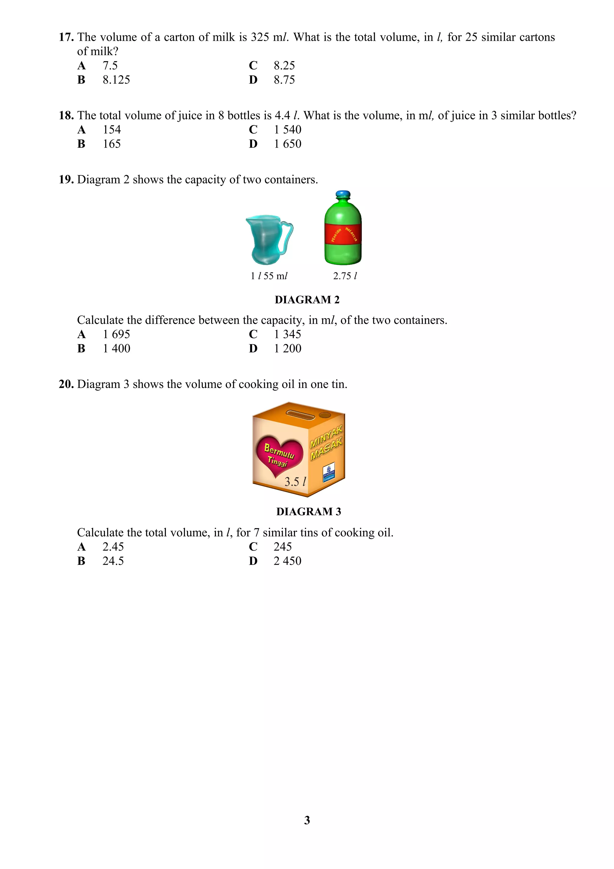 Topic 9 volume of liquid | DOC