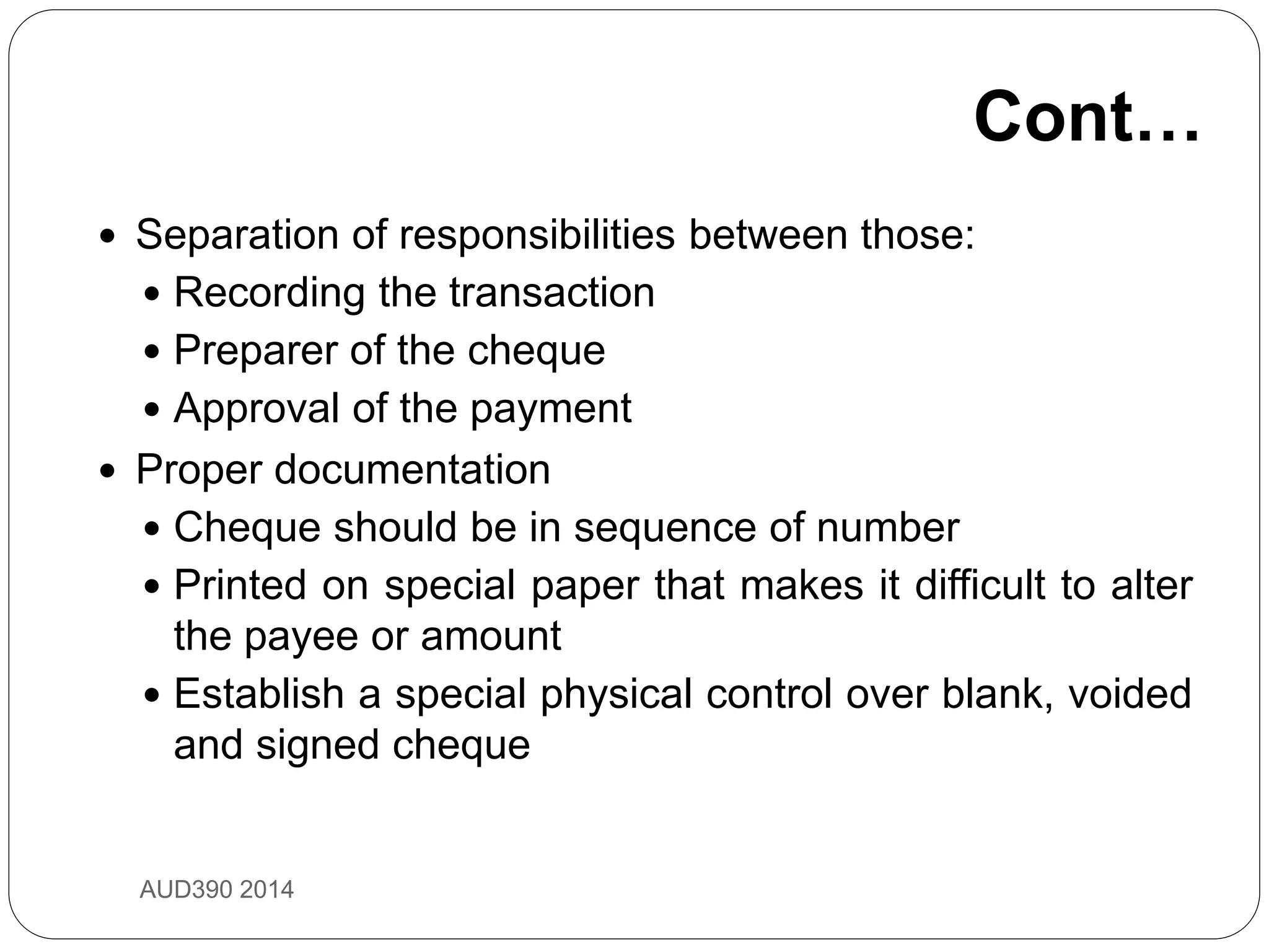 Topic 9 audit of purchase and payment cycle + acc payables | PPTX