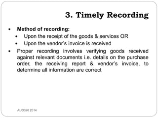 Topic 9 audit of purchase and payment cycle + acc payables | PPTX