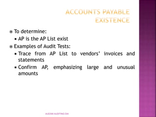 Topic 9 audit of purchase and payment cycle + acc payables (1) | PPTX