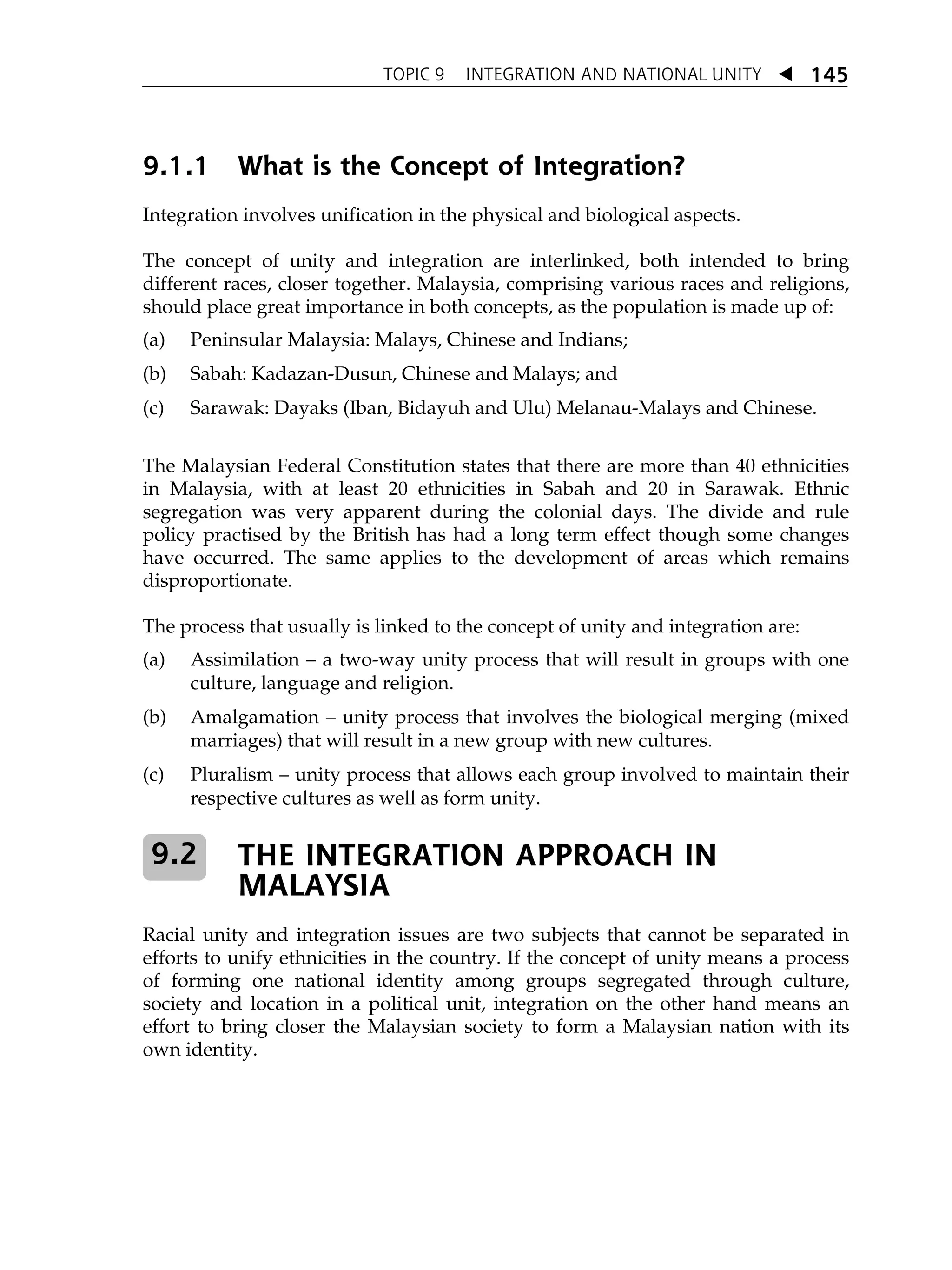 Topic 9 integration and national unity | PDF