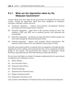 Topic 9 integration and national unity | PDF