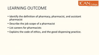 TOPIC 9 INTRODUCTION TO PHARMACY.pptx